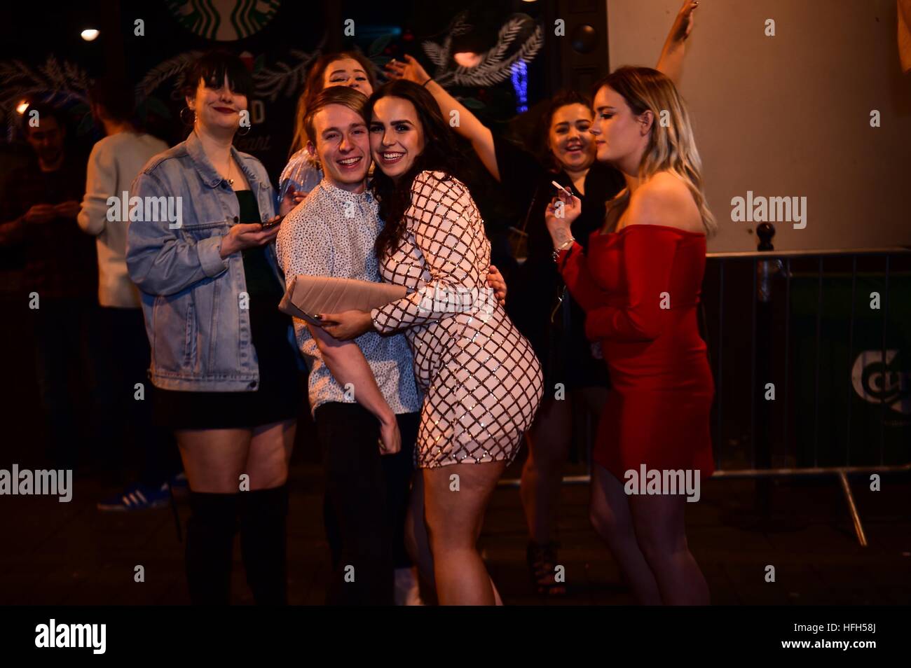 Aberystwyth Wales UK, Saturday 31 Dec 2016 / Sunday 01 Jan 2017 Groups ...