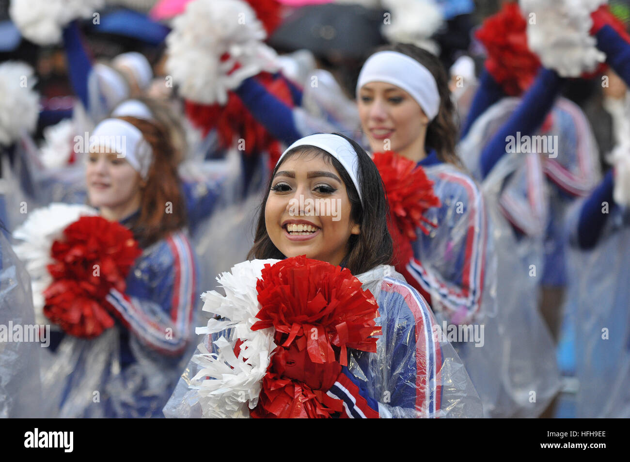 The New Year's Day Parade through London included Varsity all American ...