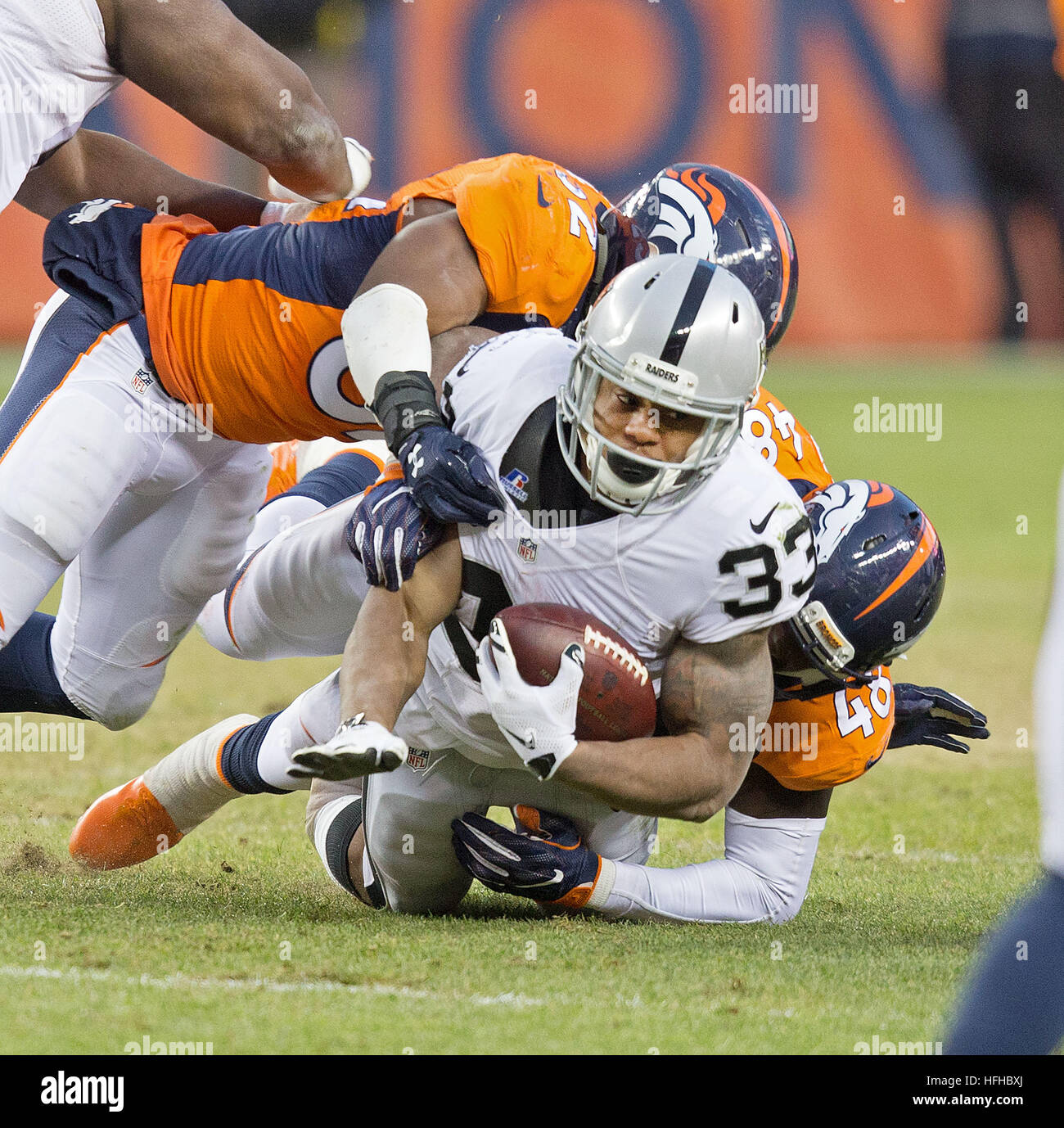 Denver, Colorado, USA. 1st Jan, 2017. Raiders RB DEANDRE WASHINGTON ...