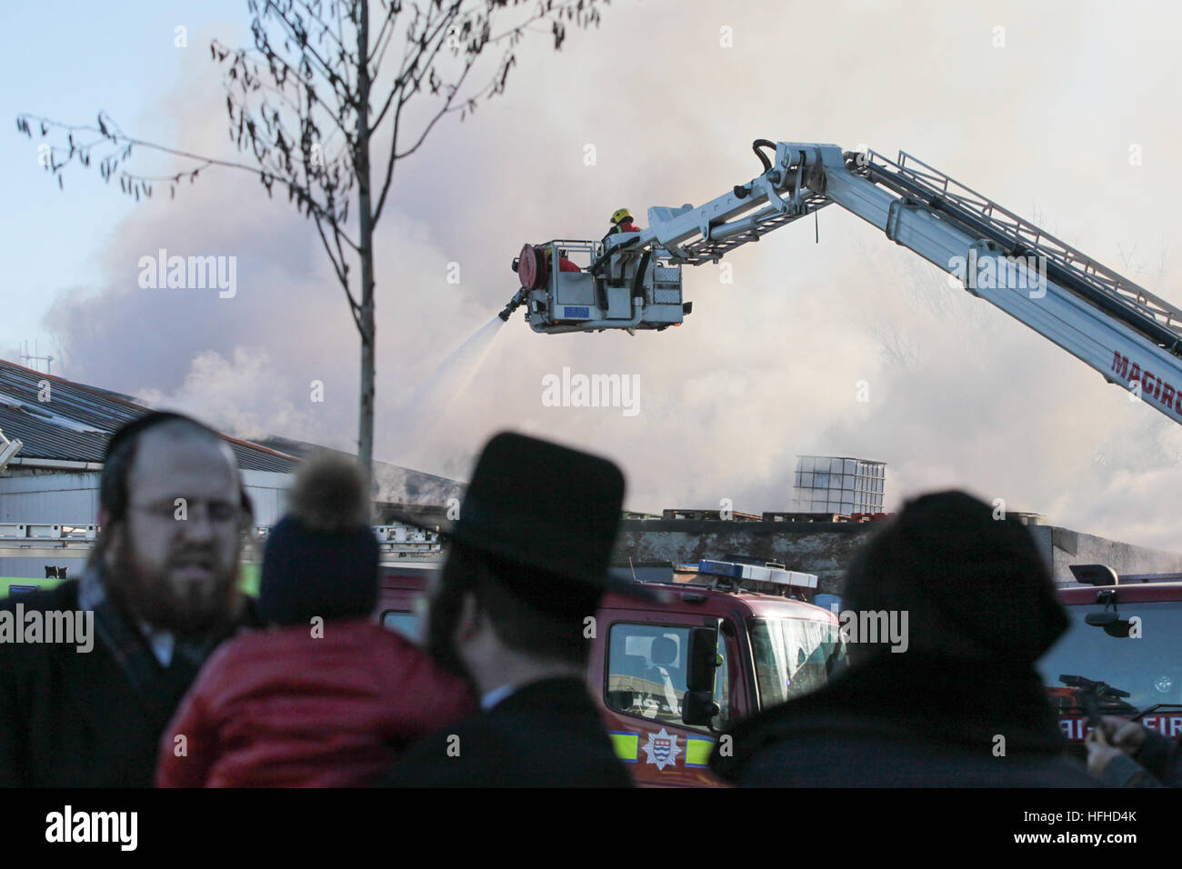 As crews from 10 fire engines tackle the fire hi-res stock photography ...