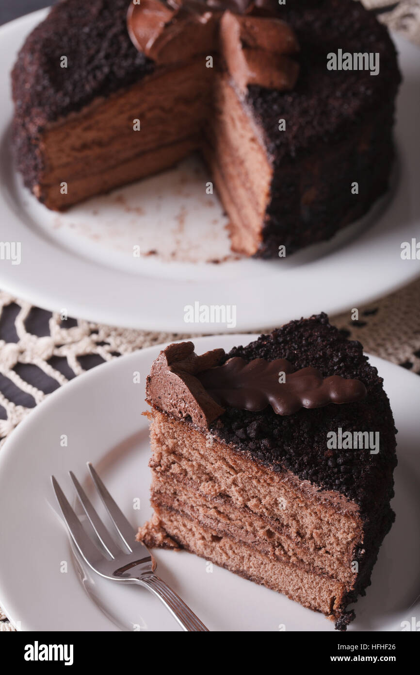 Plate food chocolate cake restaurant hi-res stock photography and ...