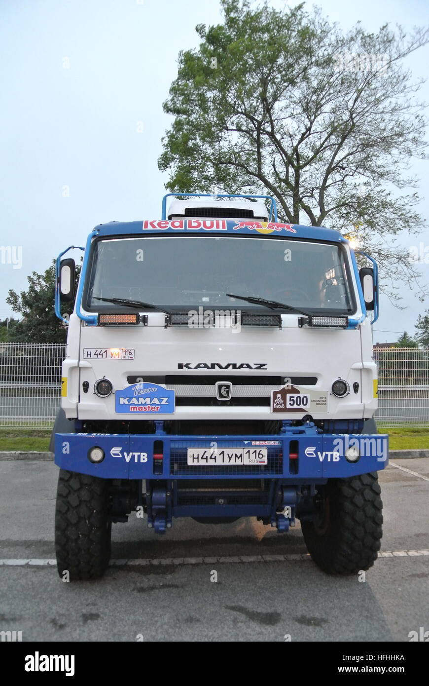 A Kamaz Master T4 Dakar Rally racing truck parked up in Calais, France ...