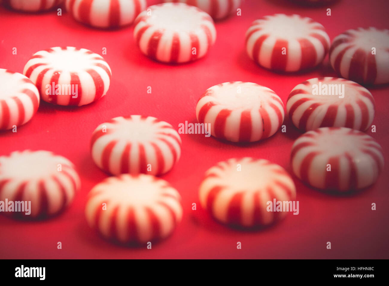 Photograph of some traditional Christmas mints Stock Photo - Alamy