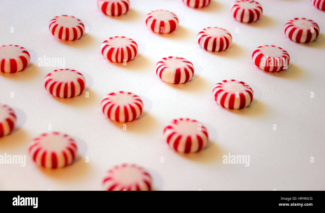 Photograph of some traditional Christmas mints Stock Photo - Alamy
