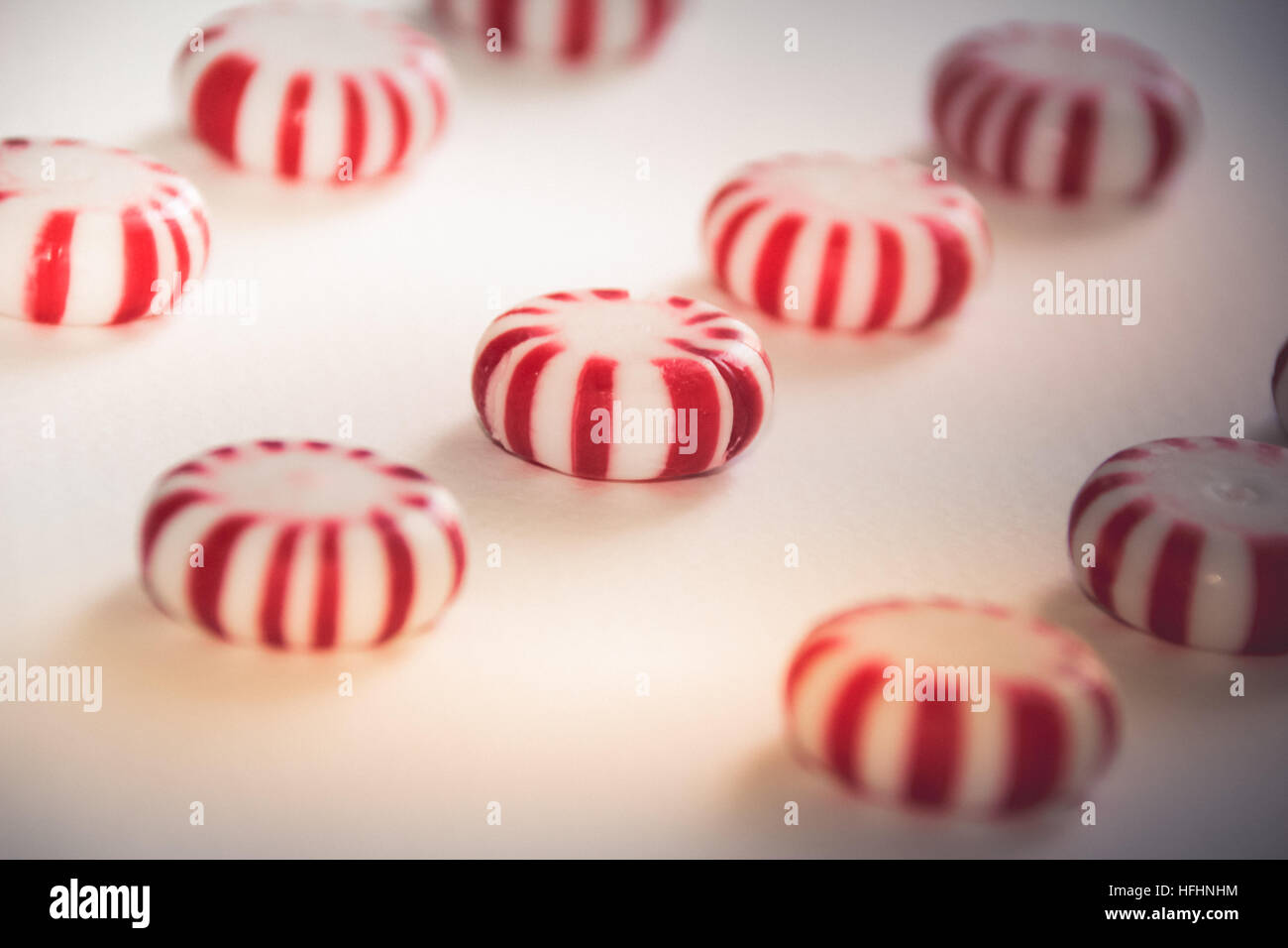 Photograph of some traditional Christmas mints Stock Photo - Alamy