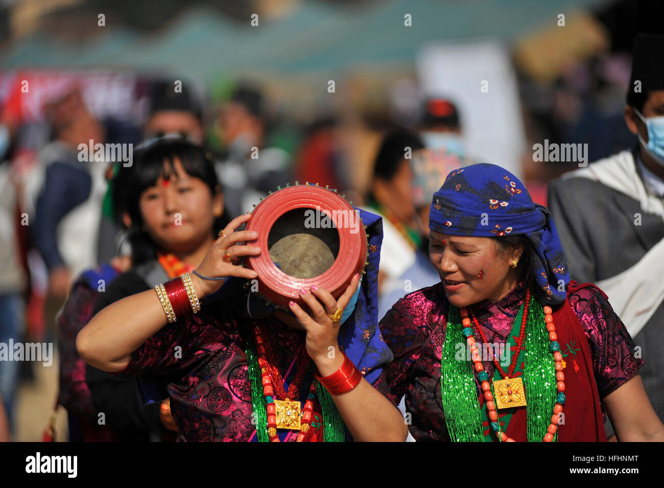 Kathmandu, Nepal. 30th Dec, 2016. Nepalese Gurung community people ...