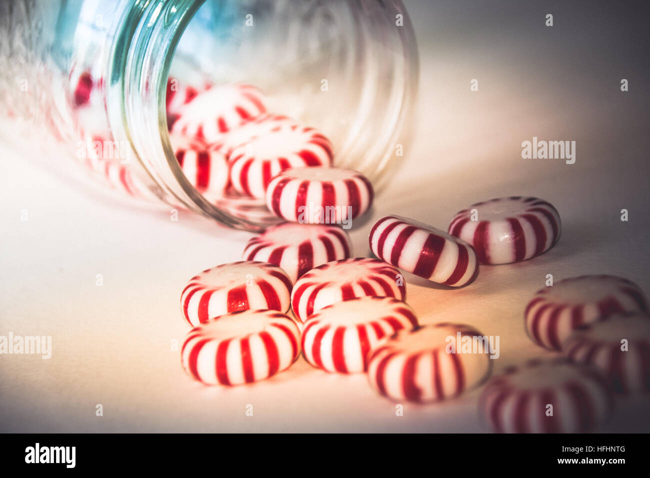Photograph of some traditional Christmas mints Stock Photo - Alamy