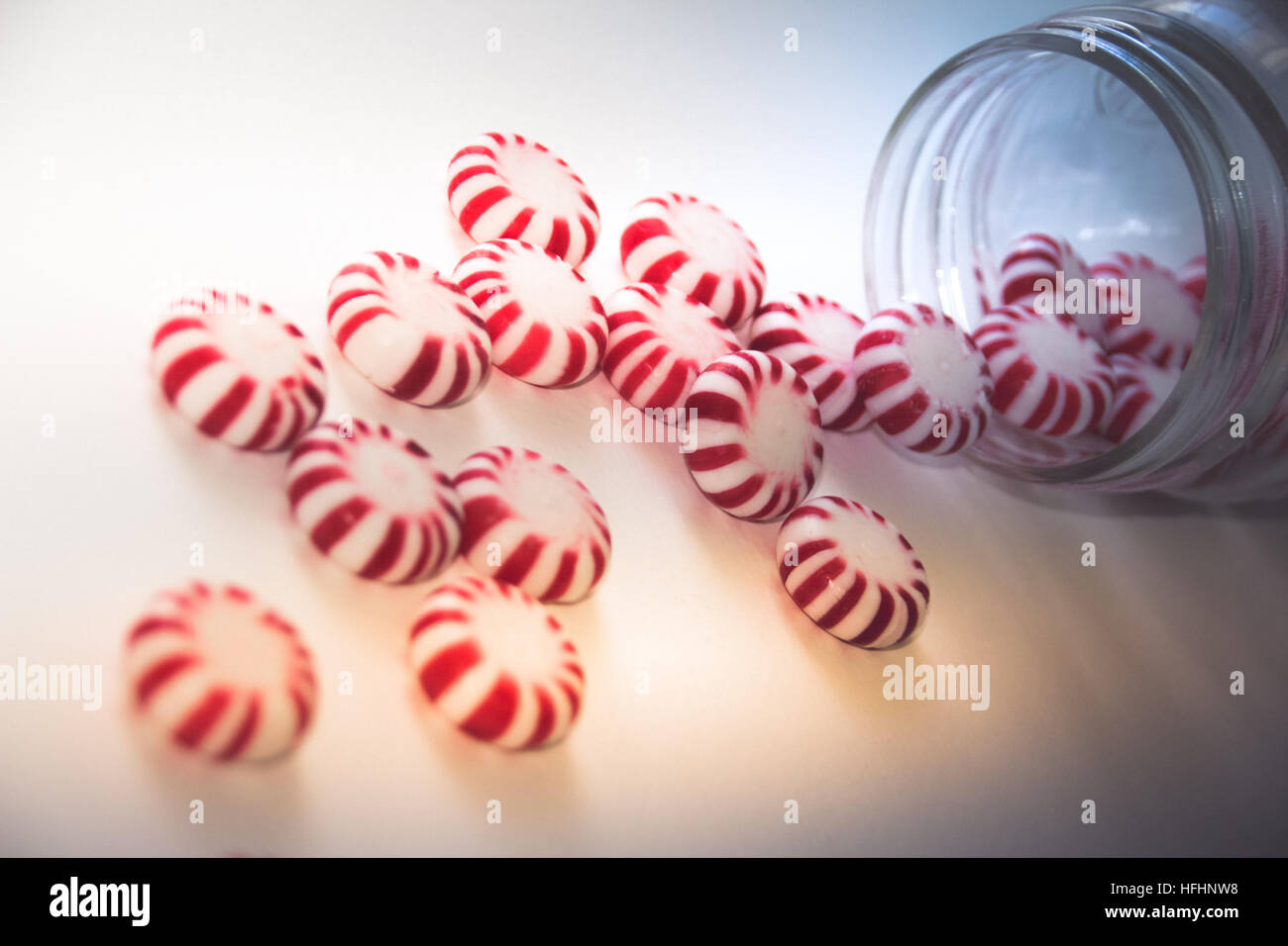 Photograph of some traditional Christmas mints Stock Photo - Alamy
