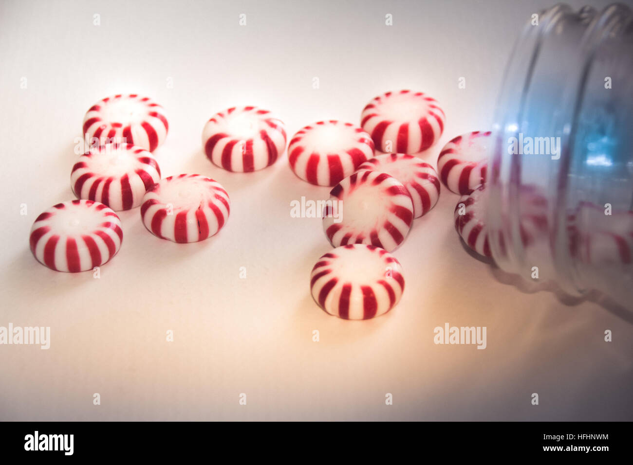 Photograph of some traditional Christmas mints Stock Photo - Alamy