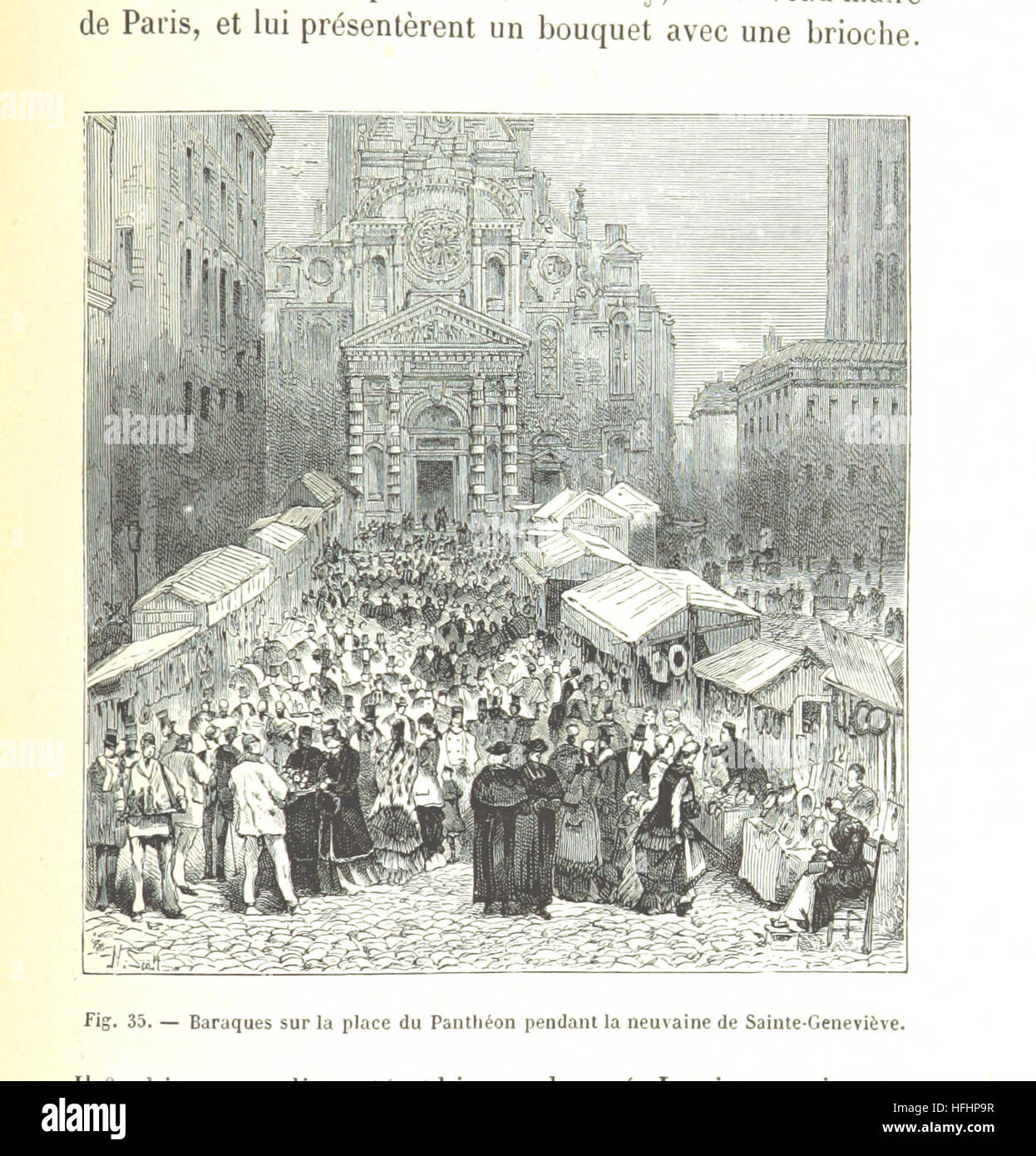Page from a French book showcasing the streets of old Paris with 165 ...