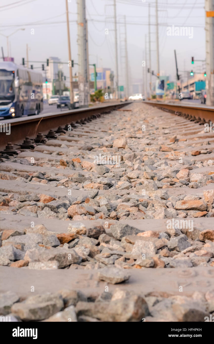 Parallel rail tracks hi-res stock photography and images - Alamy
