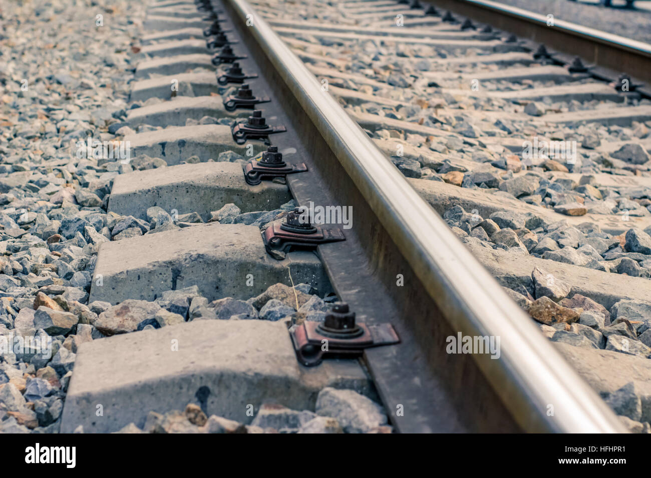 Parallel rail tracks hi-res stock photography and images - Alamy