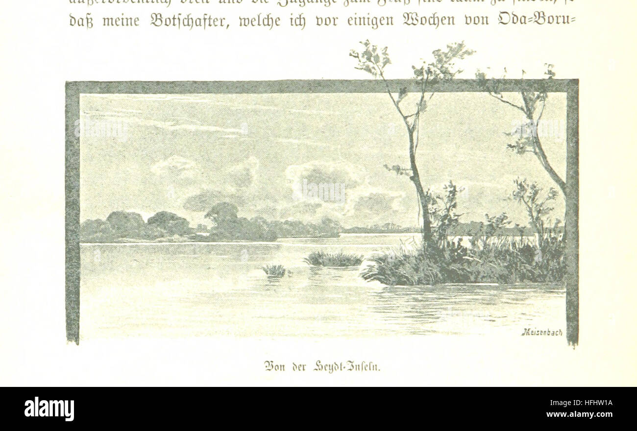 Depiction of the German Emin Pasha Expedition, an 1880s mission to aid ...