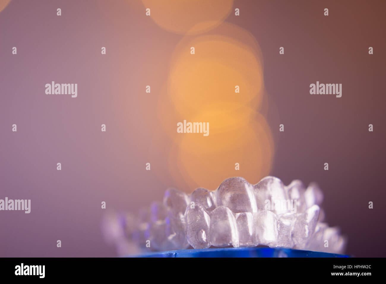 Transparent dental orthodontics for adults and children Stock Photo - Alamy