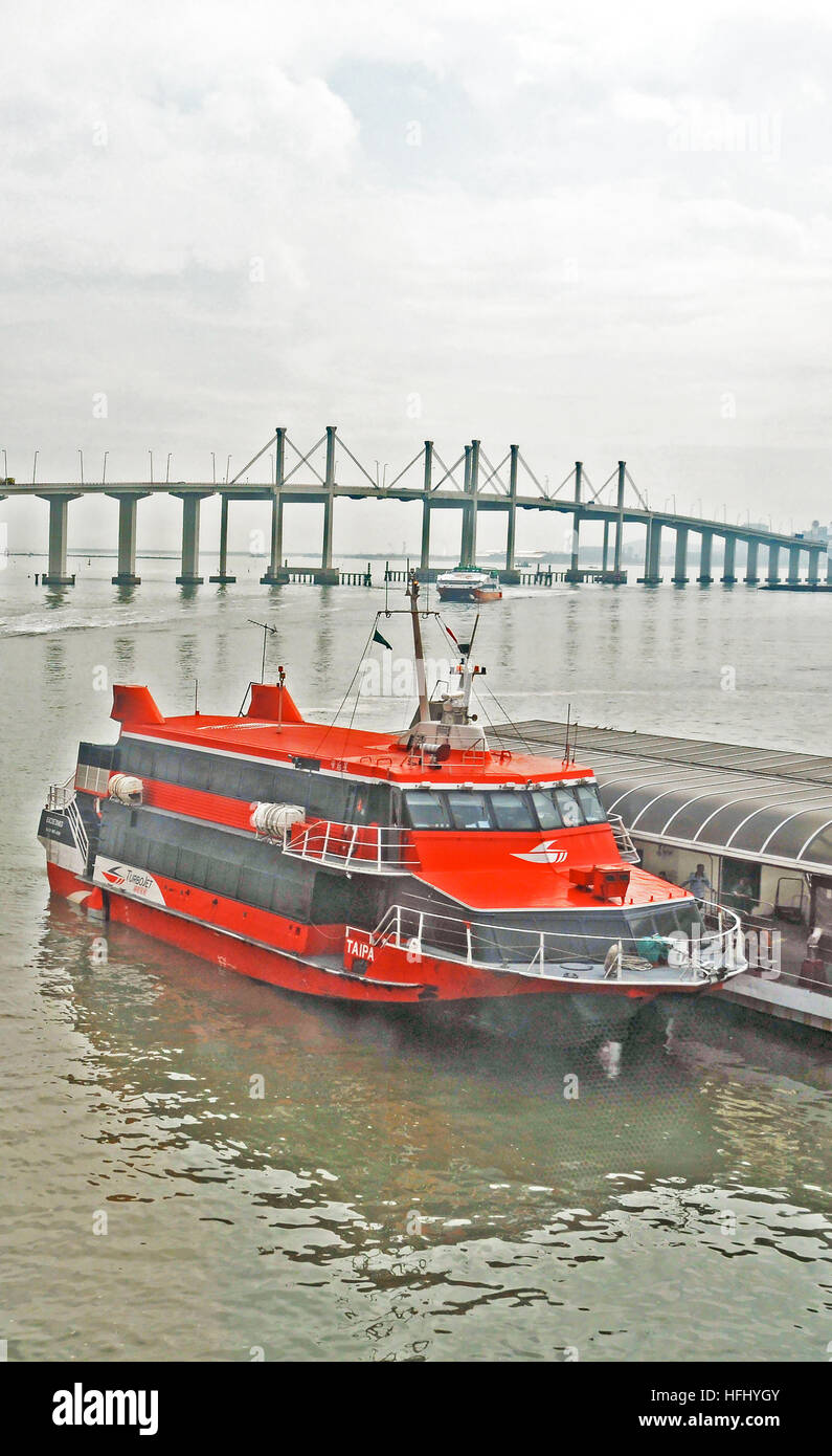 Turbojet ferries in terminal Macau China Stock Photo - Alamy