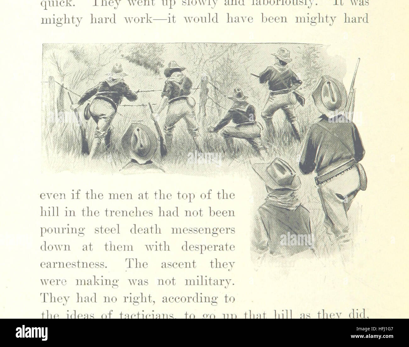 The image from 'The Story of the Rough Riders' illustrates the regiment ...