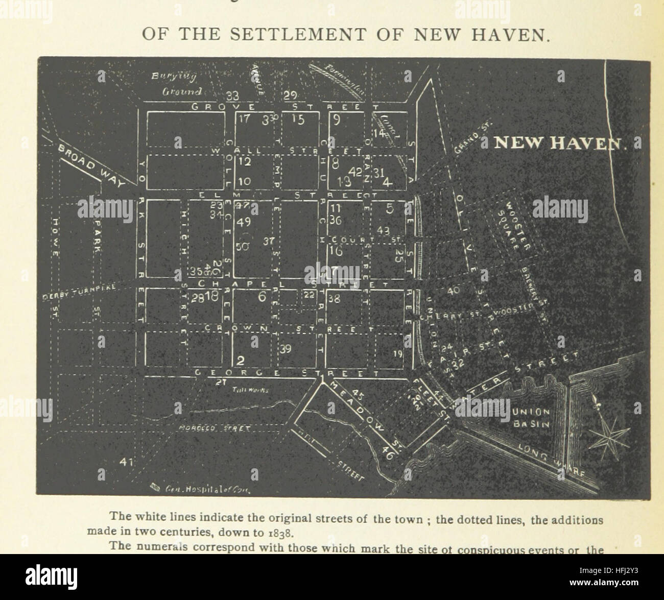 Antique map of new haven hi-res stock photography and images - Alamy