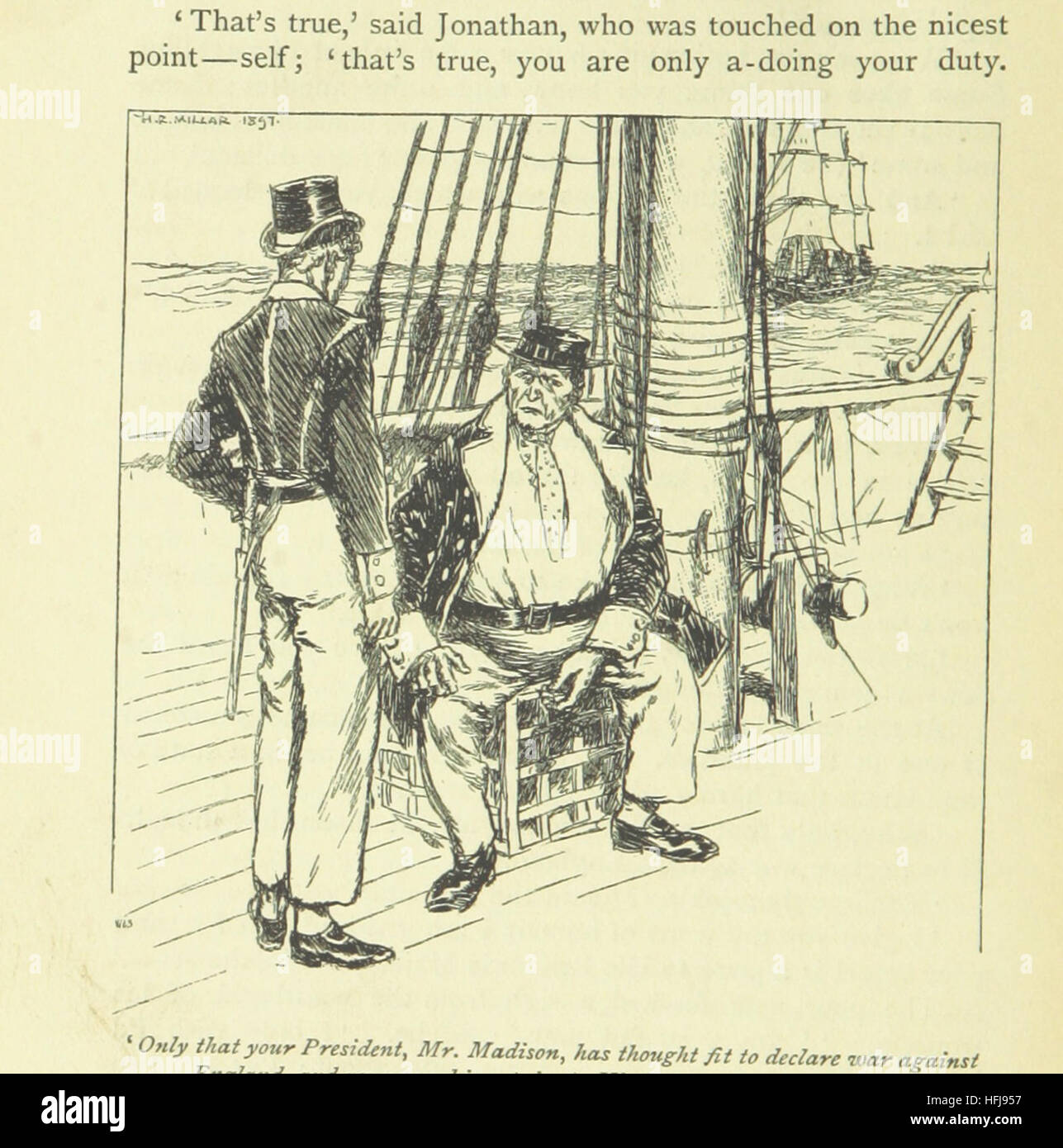 This image is from 'Frank Mildmay', a novel illustrated by H.R. Millar ...