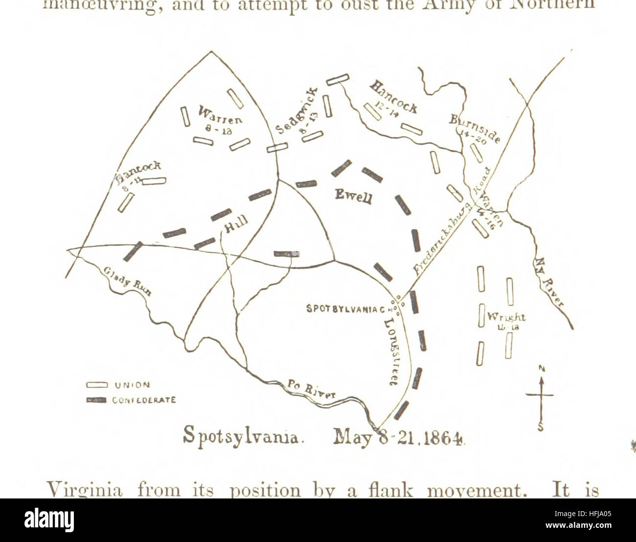 The image depicts a bird's-eye view of the Civil War, illustrating ...