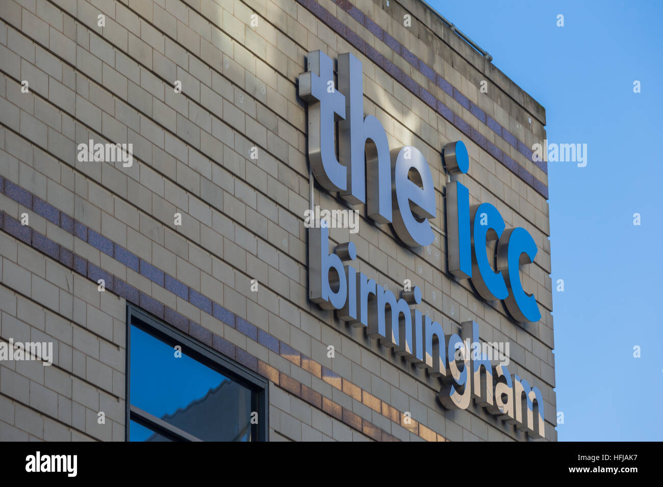 View of the ICC Birmingham sign on the building, Birmingham UK Stock ...