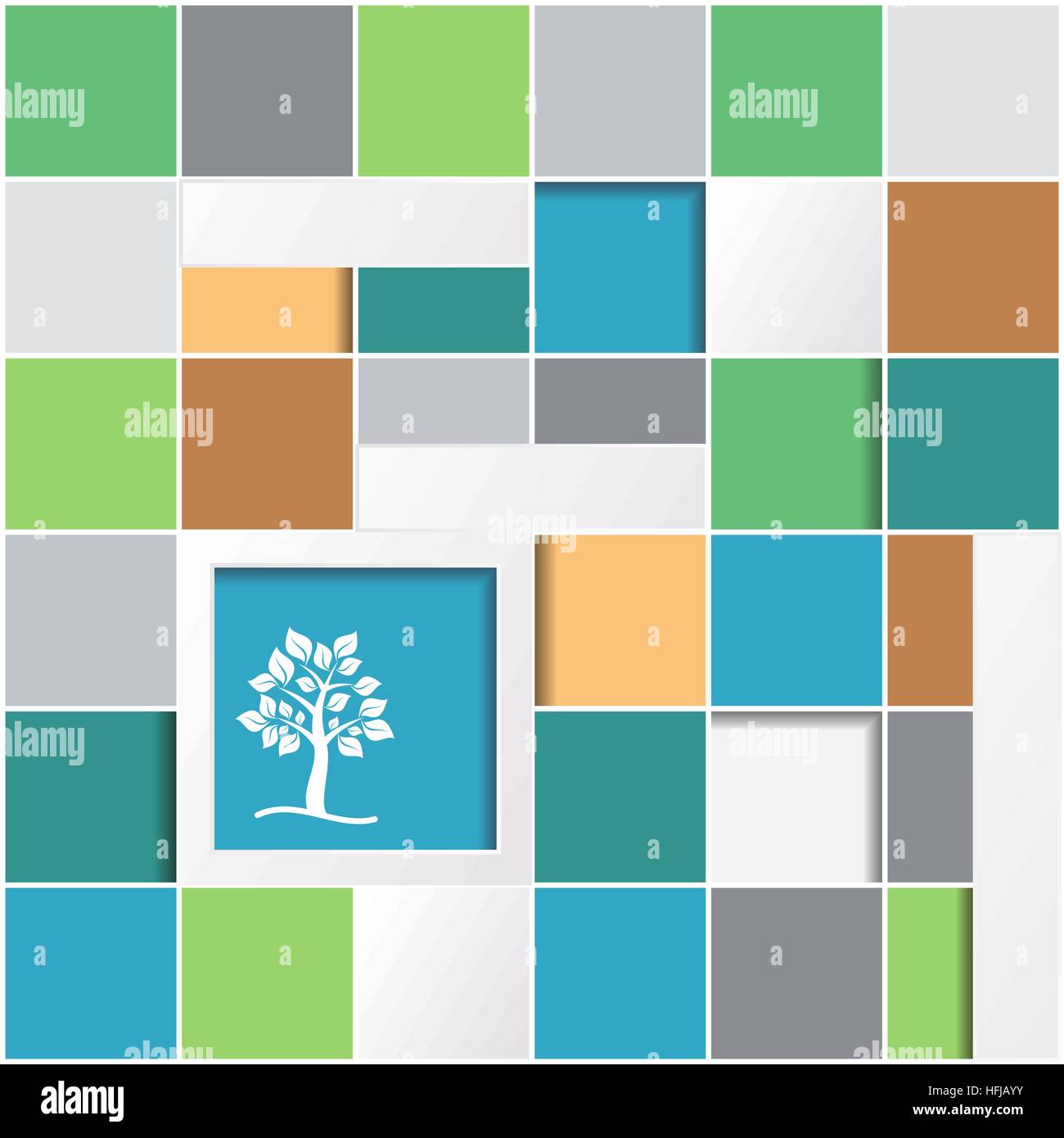 Infographic ecology background with colorful squares and window Stock ...