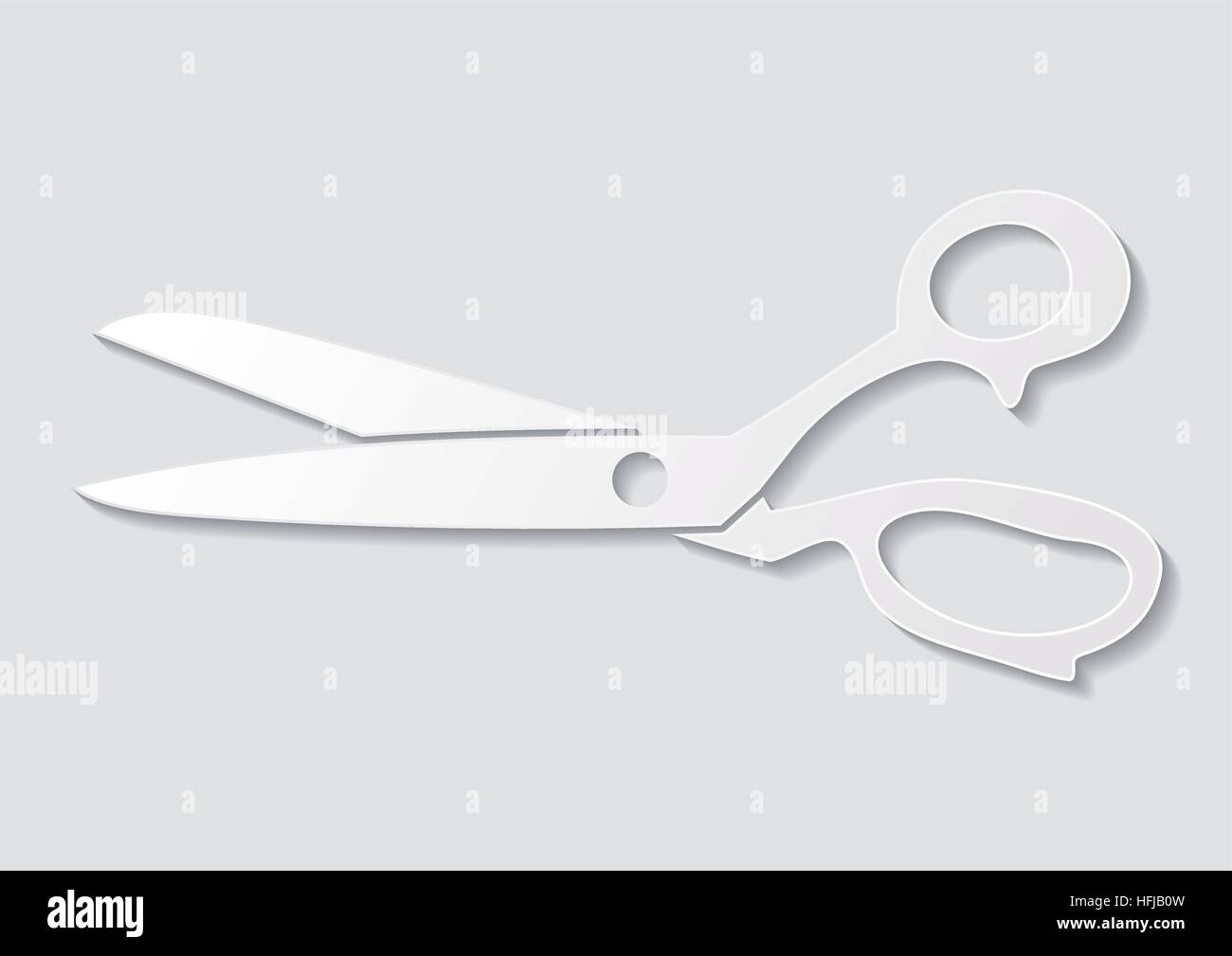 White vector retro scissors icon with shadow Stock Vector Image & Art ...