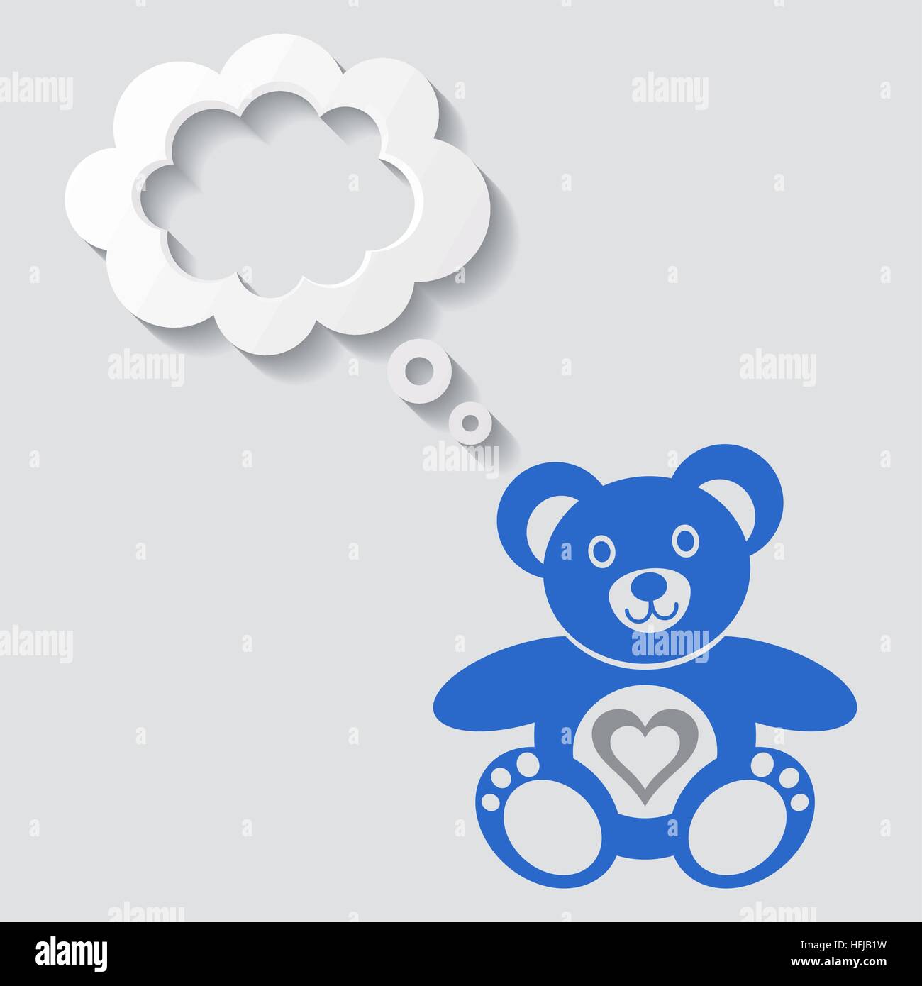 Blue teddy bear white background Stock Vector Images - Alamy