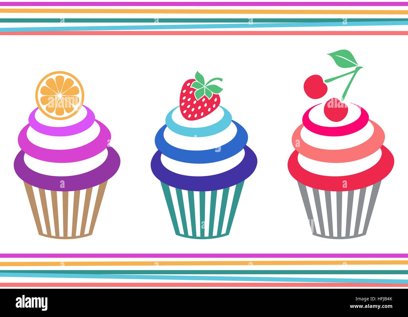 Cupcakes in line Stock Vector Images - Alamy