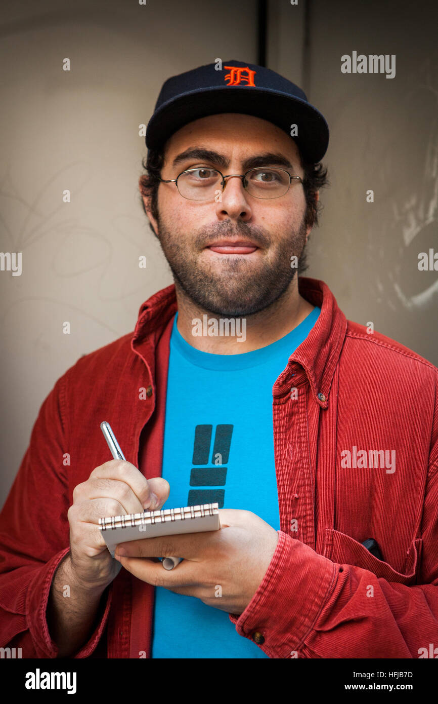 Artist Jason Polan in New York City, photographed in October, 2011 ...