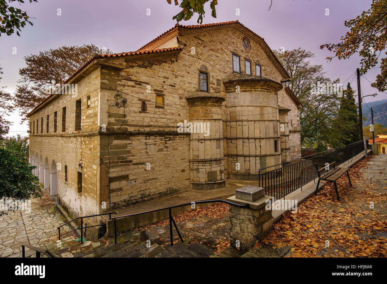 The Greek Orthodox church of St. Nicolaos in Portaria village on Pelion ...