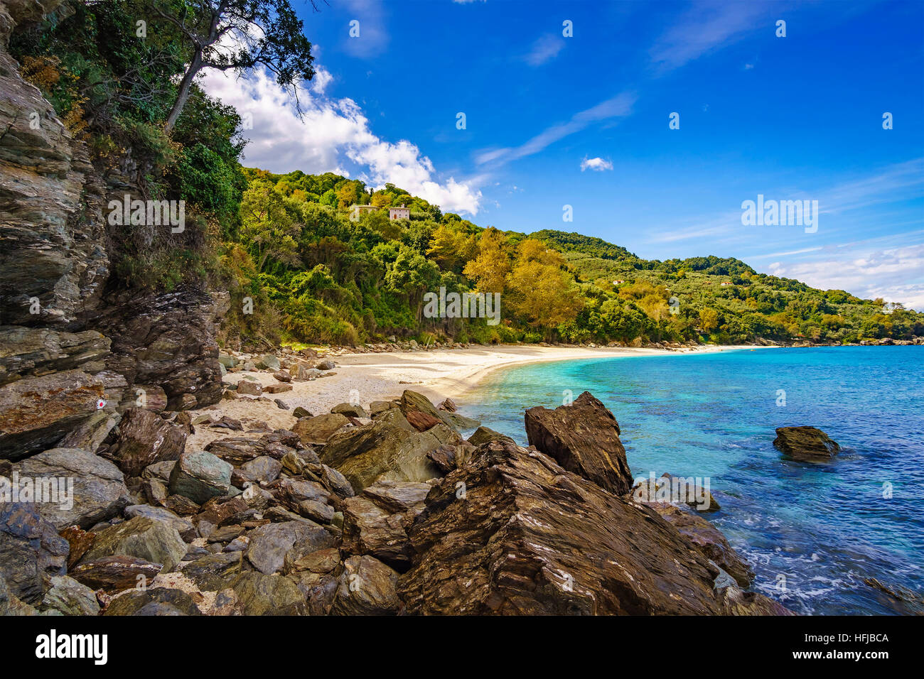 Plaka beach is one of the most amazing beaches in Greece, located near ...