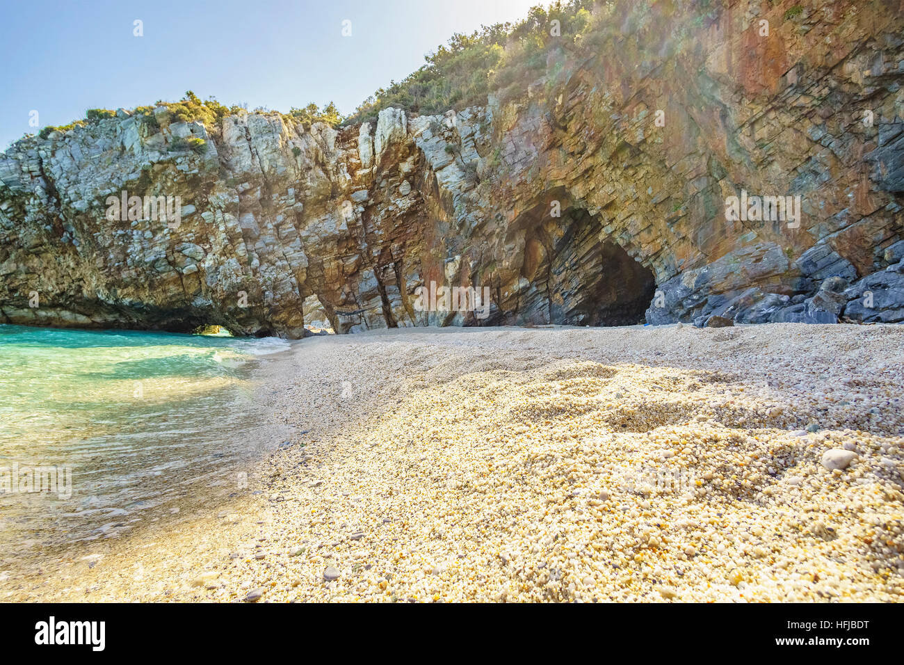 Milopotamos is a white pebbled beach with exotic crystal water of ...