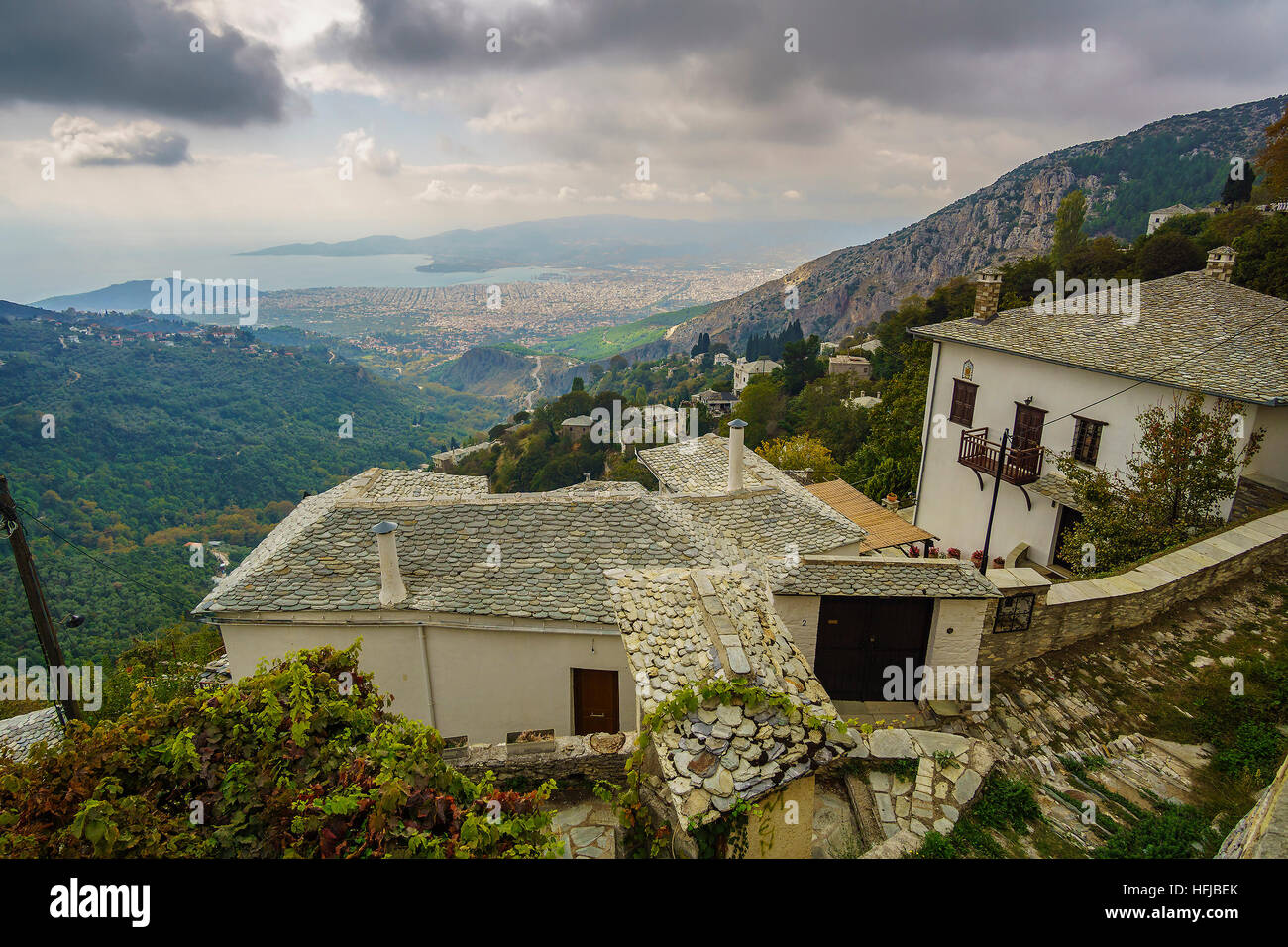 The picturesque village of Makrinitsa is a popular tourist destination ...