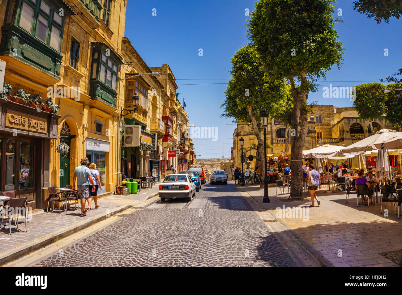 The main square of Vicotria, Rabat, capital of Gozo island, Malta Stock ...
