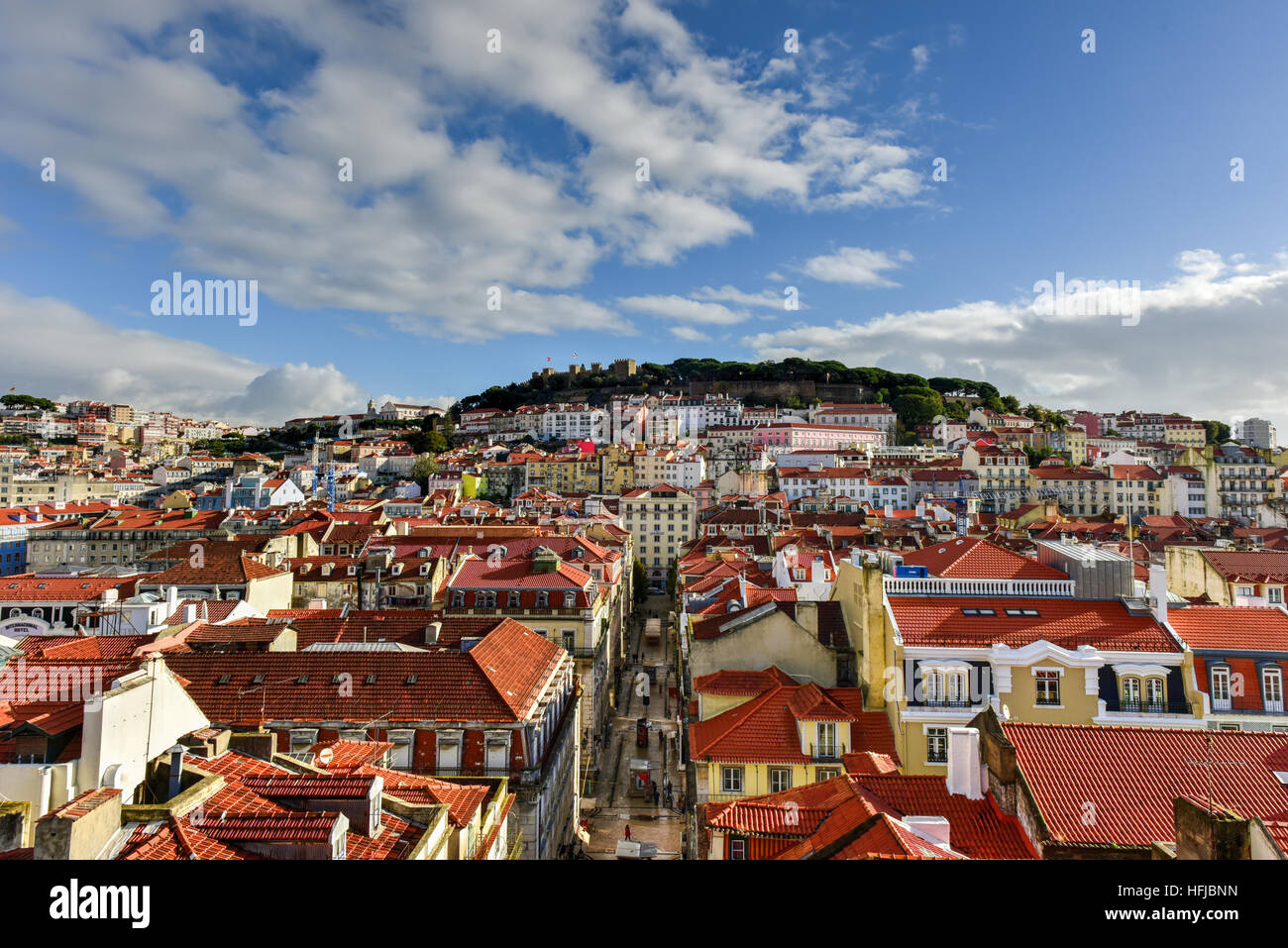 Panoramic view of the Lisbon Skyline in Portugal Stock Photo - Alamy