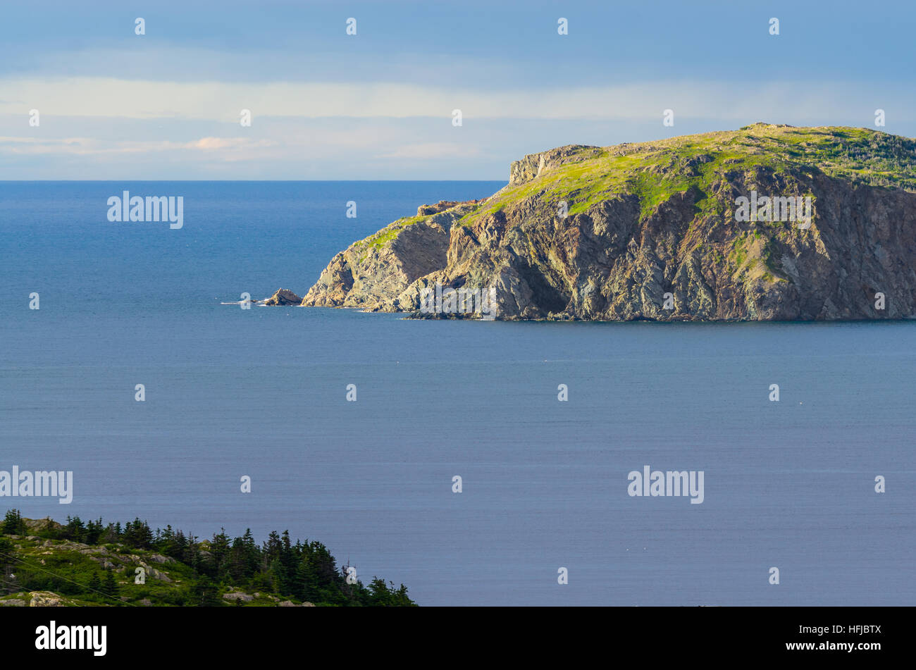 Twillingate cliffs, seascape and landscape in Newfoundland, Atlantic ...