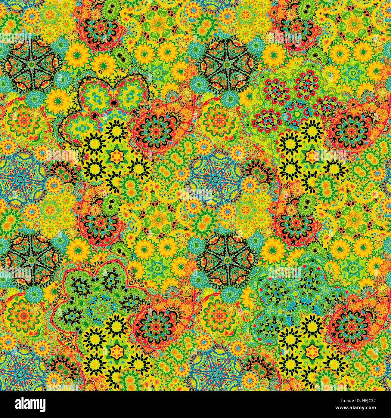 Seamless pattern with mehendi elements. Paisley indian vector ...
