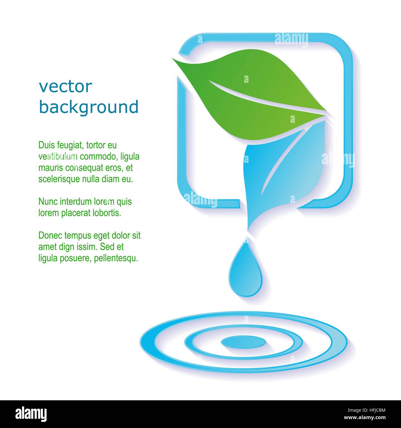 Water drop and leaves Stock Vector Image & Art - Alamy