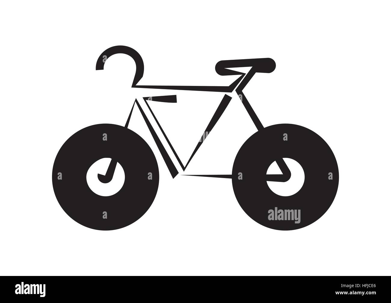 Stylized bike race Stock Vector Images - Alamy