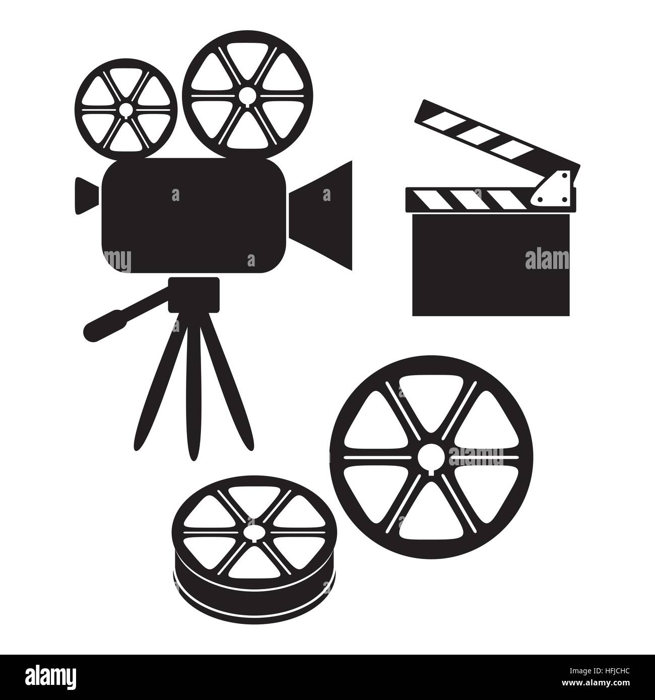 Movie film reel clipart Stock Vector Images - Alamy