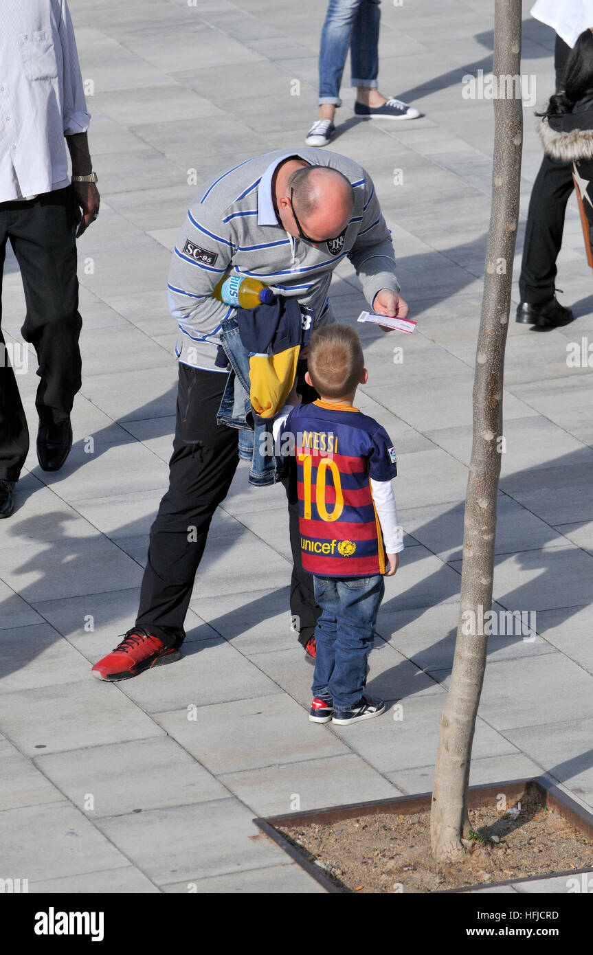 Barcelona Football club supporters. Camp Nou stadium. Les Corts ...