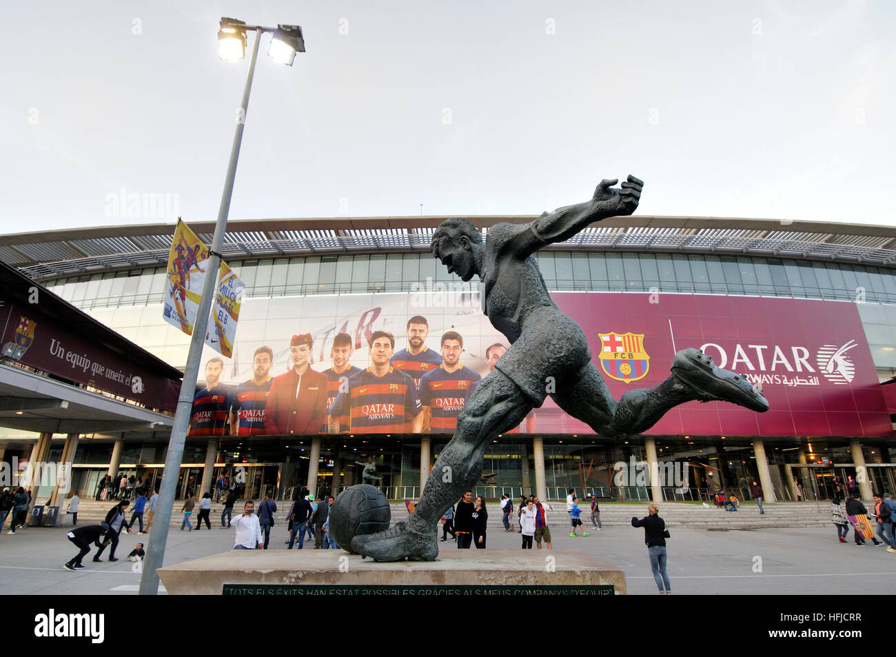 Barcelona Football club . Camp Nou stadium. Les Corts district ...