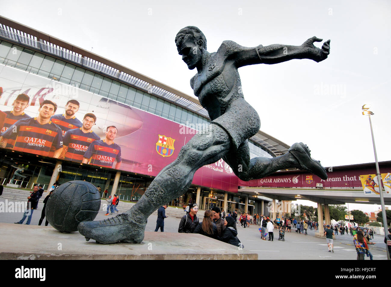 Barcelona Football club . Camp Nou stadium. Les Corts district ...