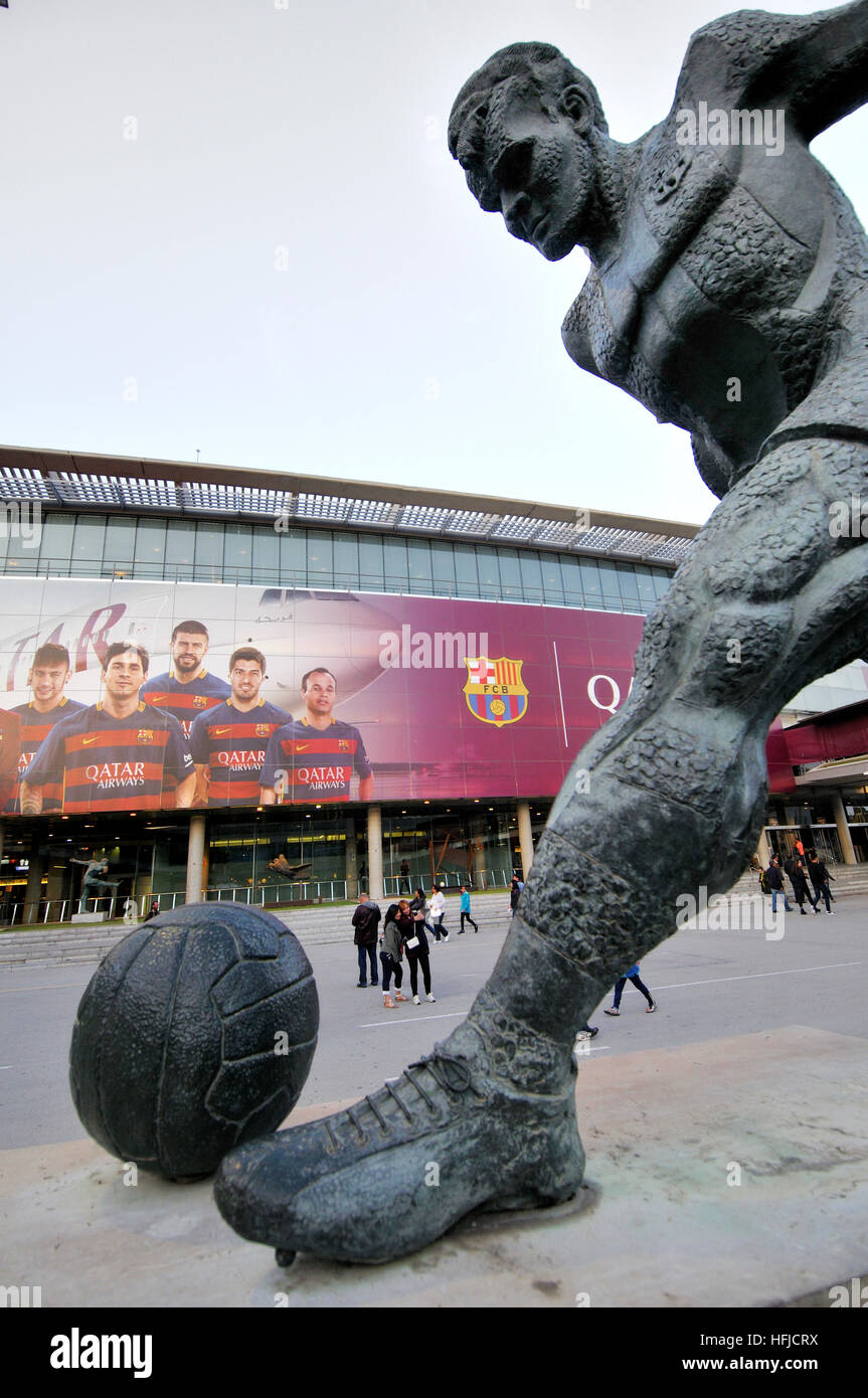 Barcelona Football club . Camp Nou stadium. Les Corts district ...