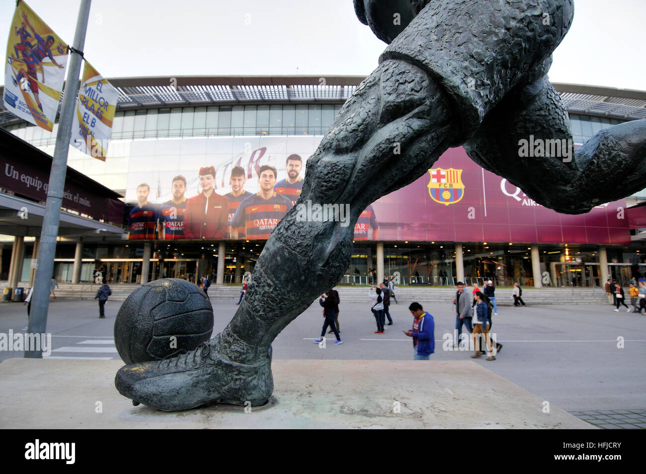 Barcelona Football club . Camp Nou stadium. Les Corts district ...