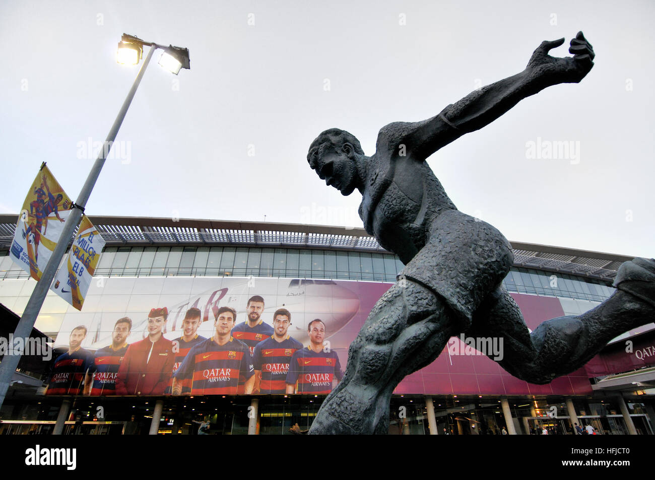Barcelona Football club . Camp Nou stadium. Les Corts district ...