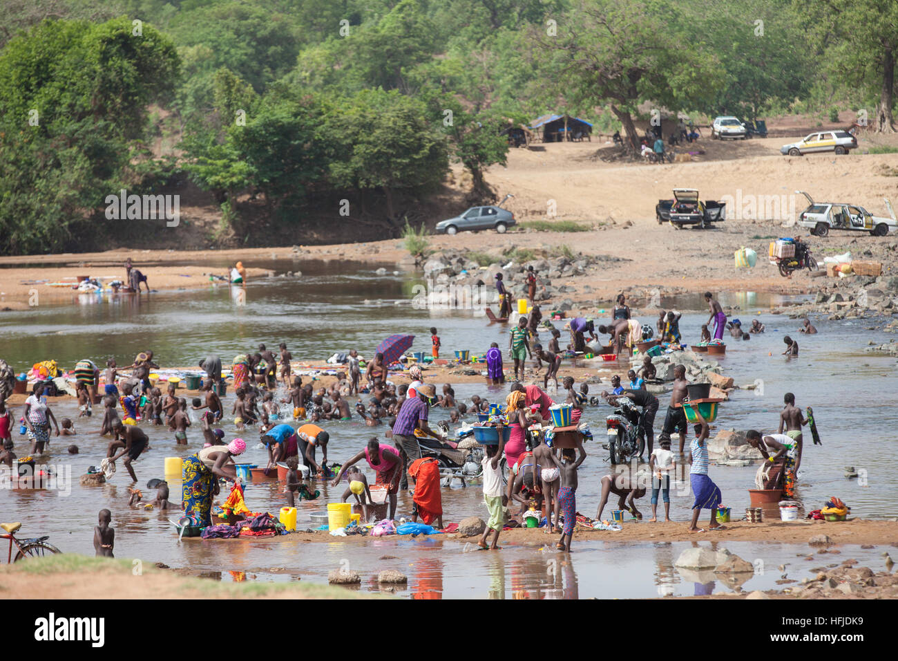 African Tribal Women Bathing