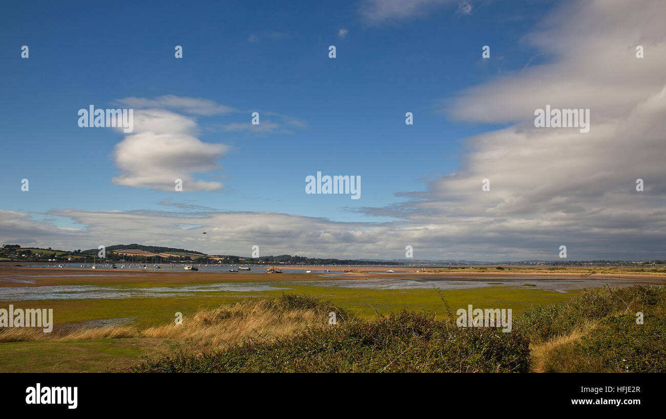 The Exe estuary and the Dawlish Warren NNR, Devon, England, UK Stock ...