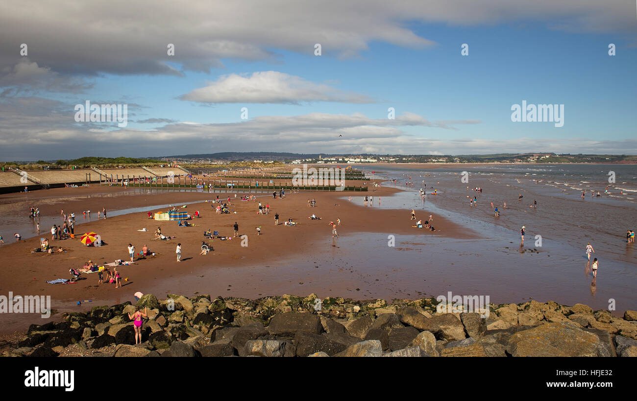 A fine Summer evening on Dawlish Warren beach, Devon, England, UK Stock ...
