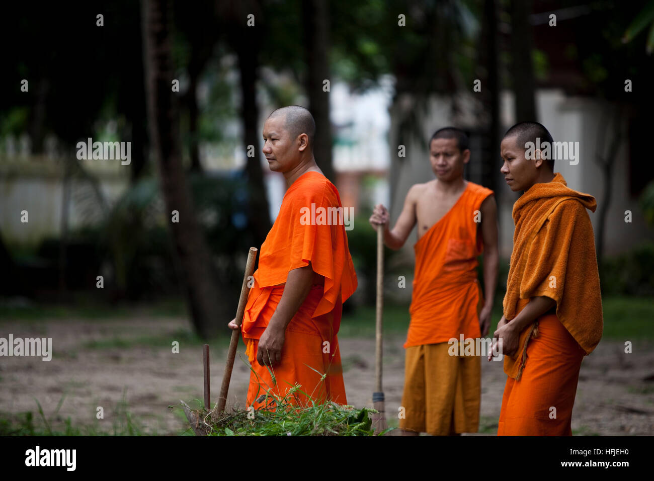 Laos laughing monks hi-res stock photography and images - Alamy